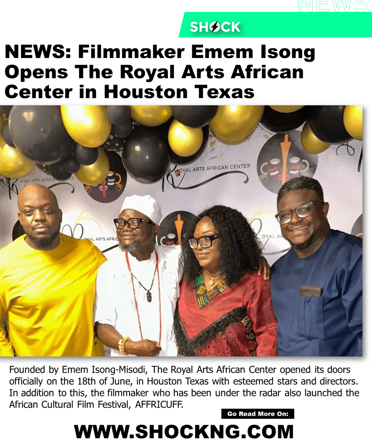 Emem Isong Opens The Royal Arts African Center in Houston Texas - ShockNG