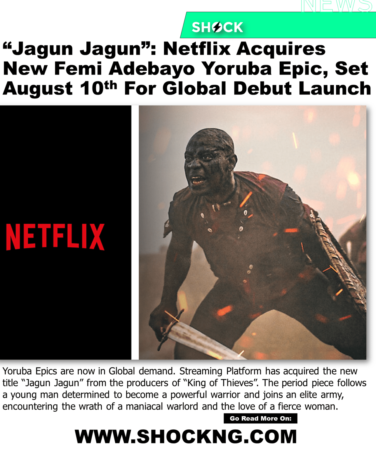 Jagun Jagun - Netflix Acquires New Femi Adebayo Yoruba Epic