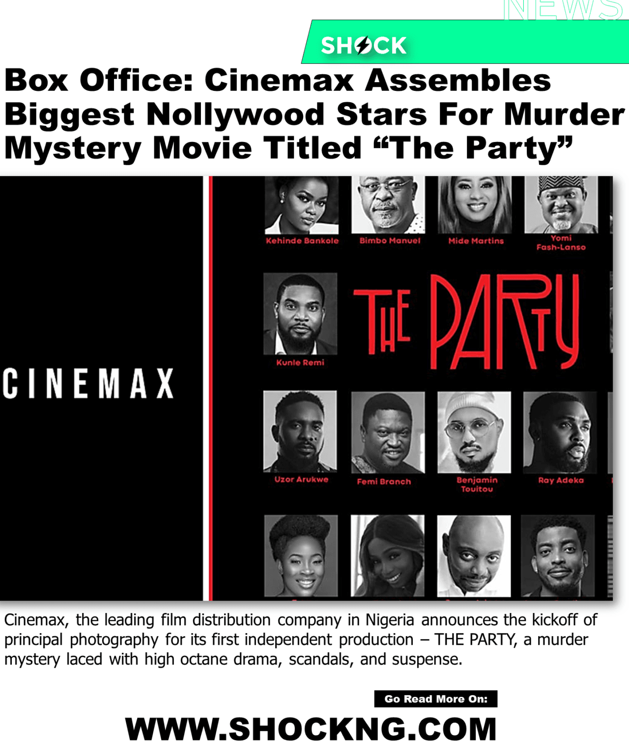 Cinemax Assembles Biggest Nollywood Stars For Murder Mystery Title ...