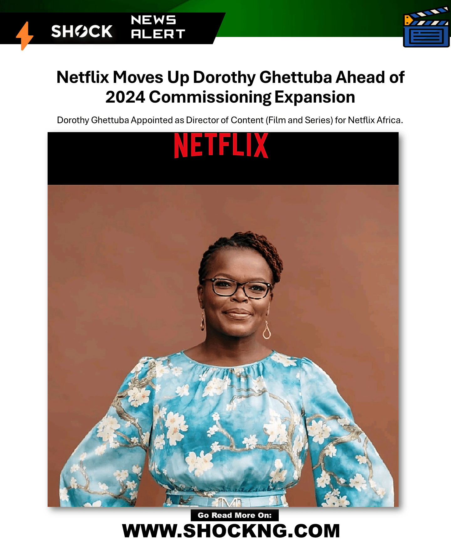 Netflix Moves Up Dorothy Ghettuba Ahead of 2024 Slate Expansion - ShockNG